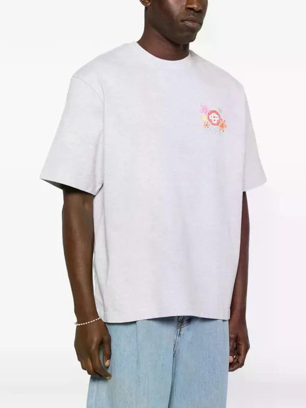 Casablanca Crew-neck Oversized T-shirt - Grey