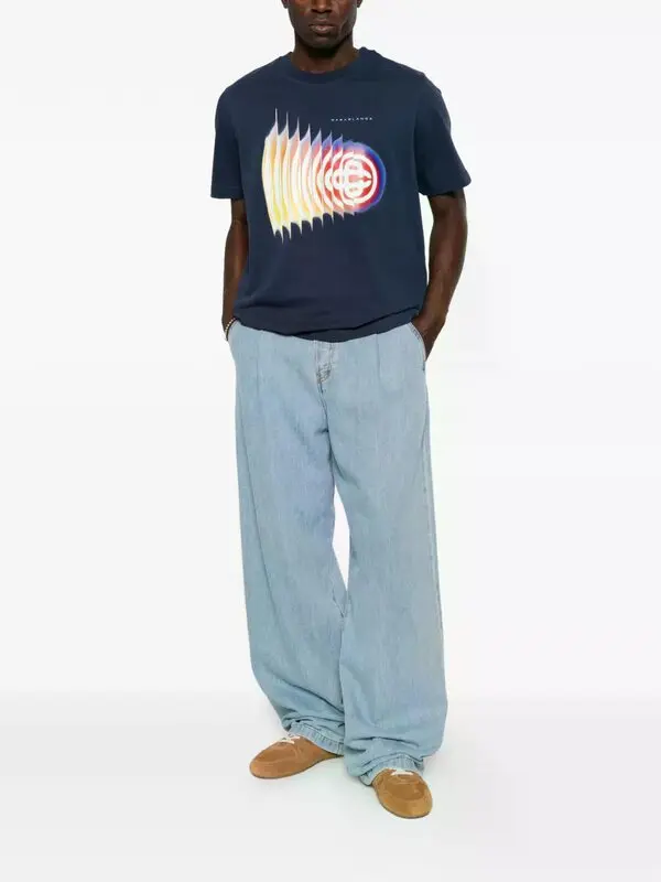 Casablanca Shockwave Crew-neck T-shirt - Blue