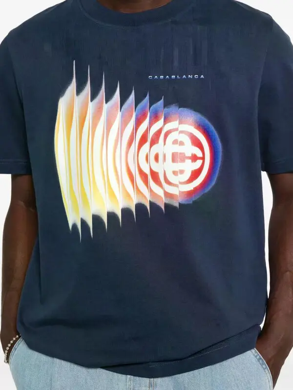 Casablanca Shockwave Crew-neck T-shirt - Blue
