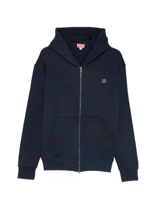 Kenzo Logo-patch Hoodie - Blue