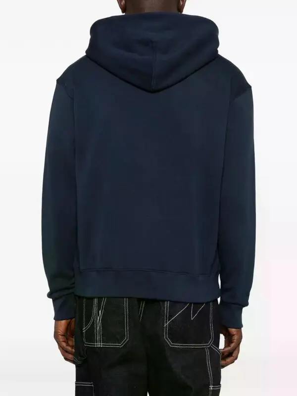 Kenzo Logo-patch Hoodie - Blue