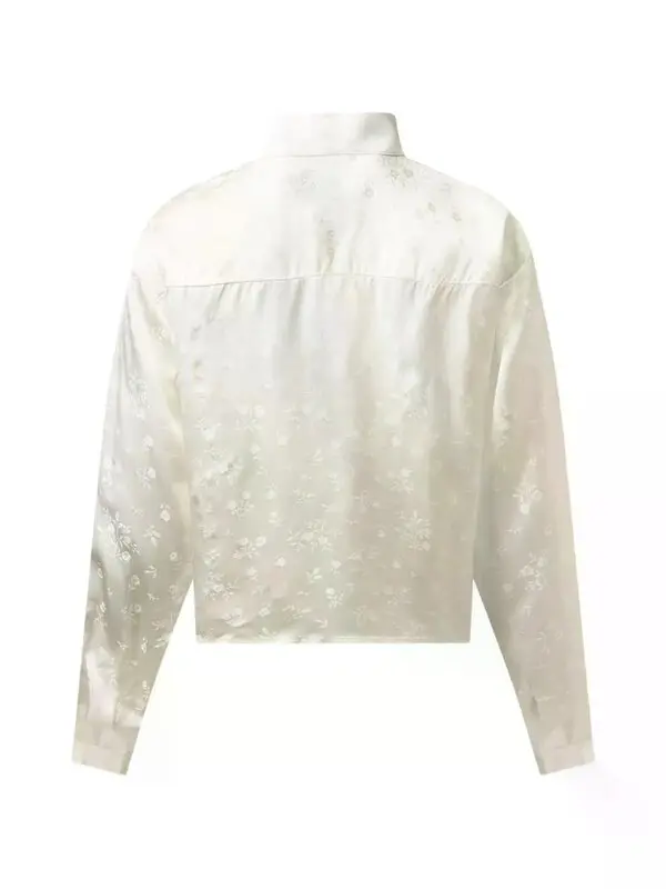 SELF-PORTRAIT Satin High Neck Blouse