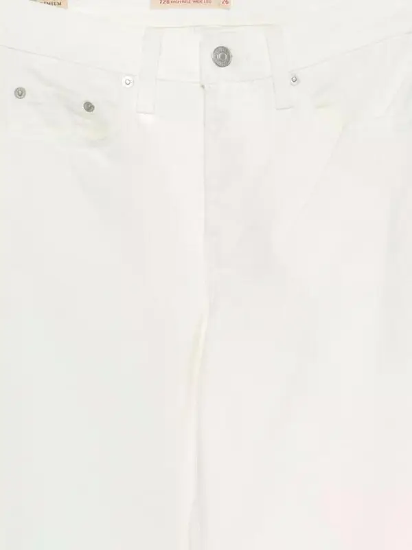 LEVI'S 728 High-rise Wide-leg Denim Jeans - Neutrals
