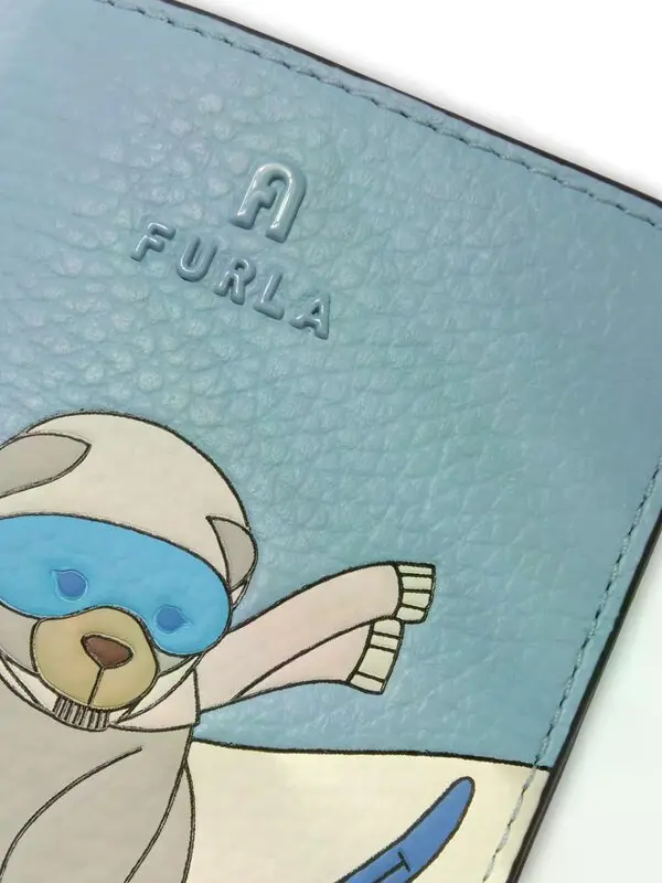 Furla Small Camelia Skiing-bear Leather Wallet