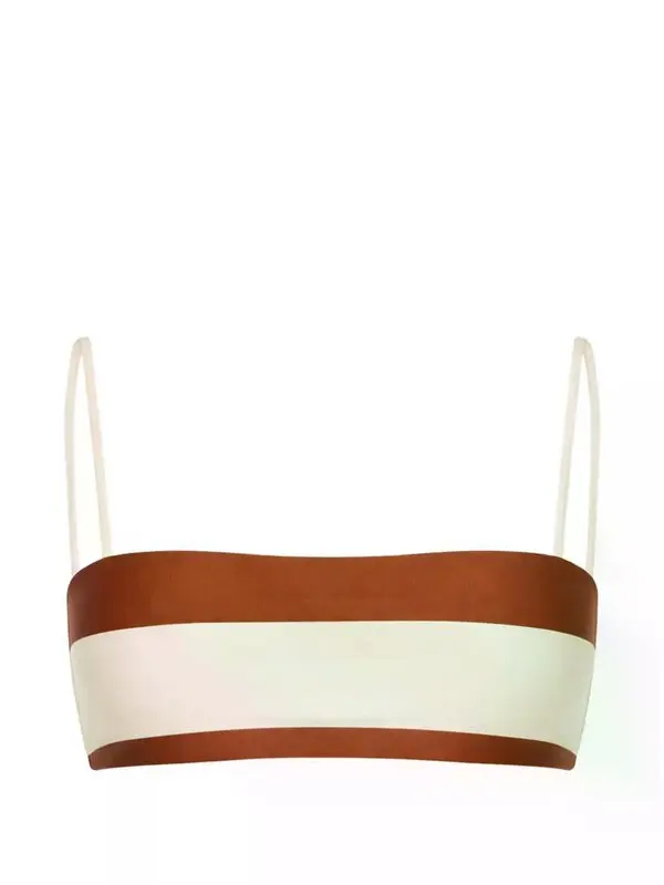 Cult Gaia Estrella Striped Bikini Top - Brown