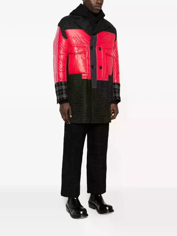Junya Watanabe Checked Quilted Coat - Black