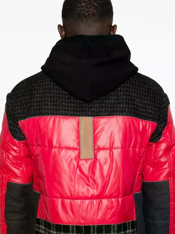 Junya Watanabe Checked Quilted Coat - Black