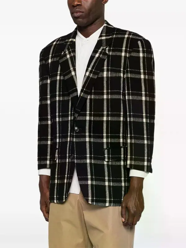Issey Miyake Tailored Check Blazer