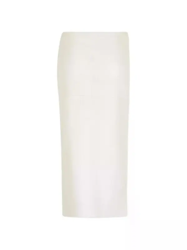 Rabanne Buttoned Midi Skirt With Ruffle Detail