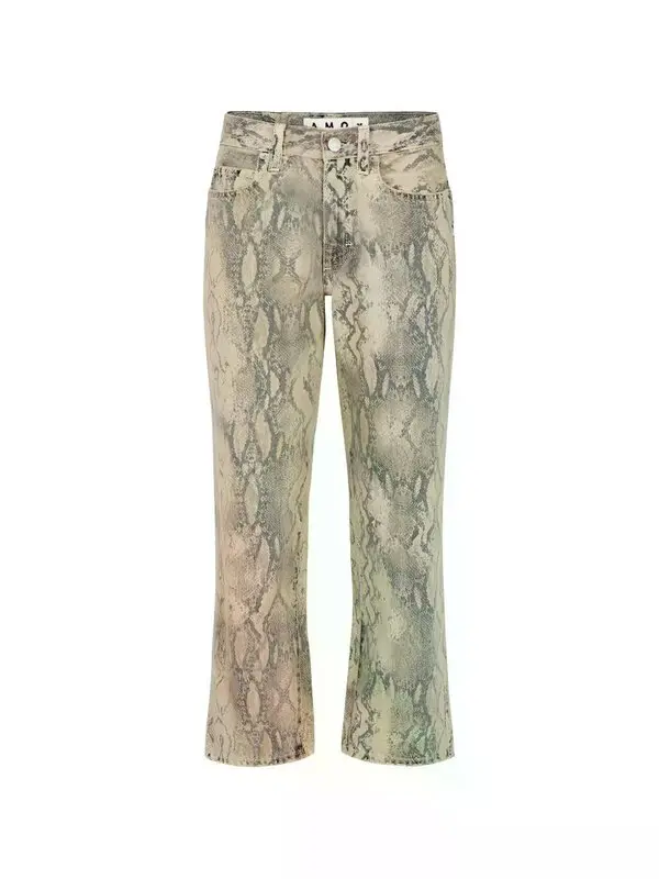 AMO Billie Snakeskin-print Jeans