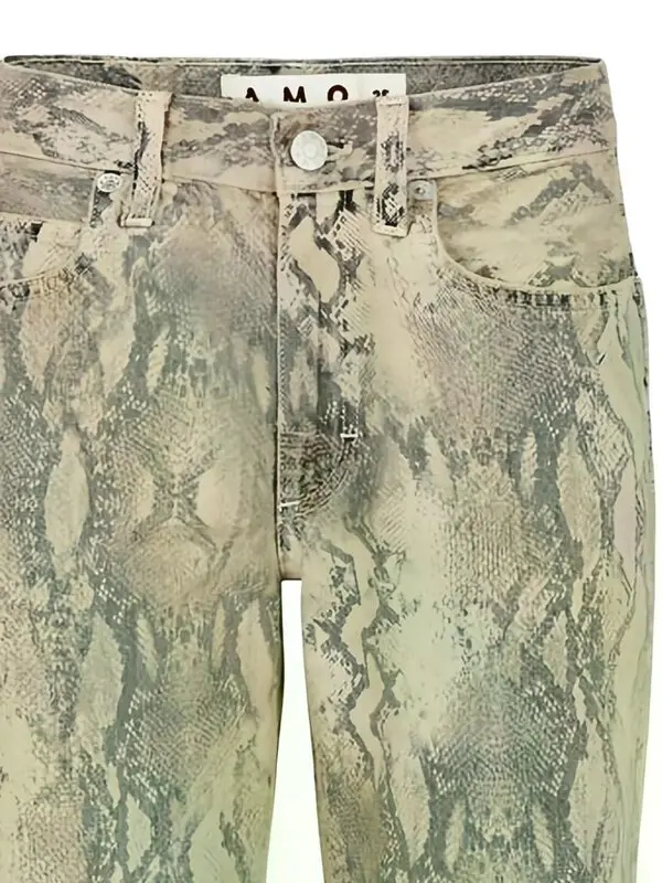 AMO Billie Snakeskin-print Jeans