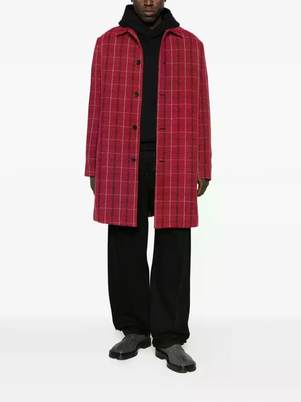 Alexander McQueen Checked Button Coat