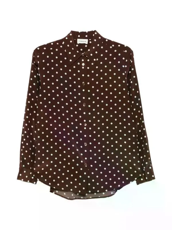 P.a.r.o.s.h Polka Dot Long Sleeve Shirt