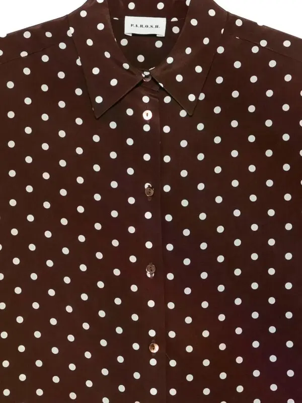 P.a.r.o.s.h Polka Dot Long Sleeve Shirt