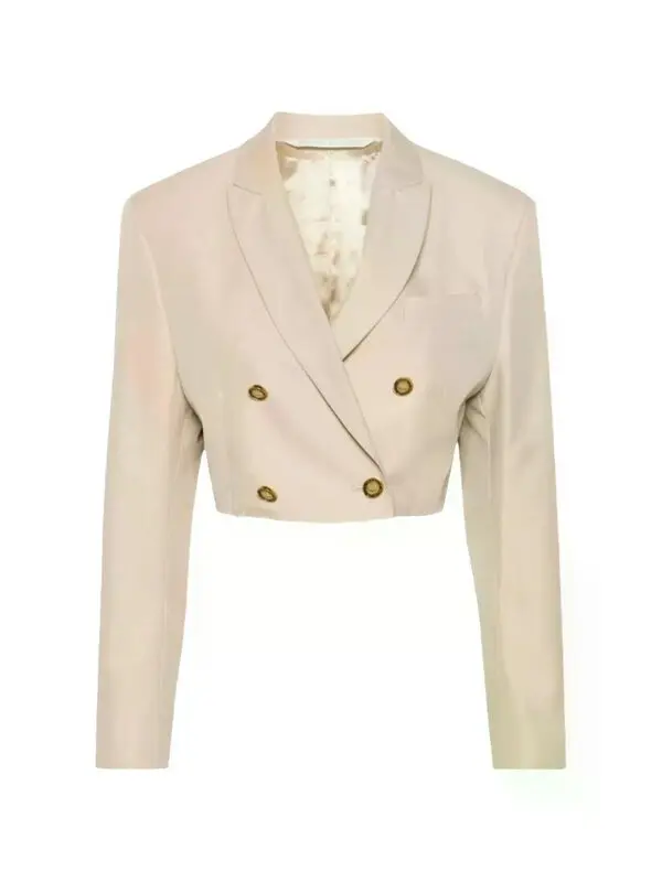 Palm Angels Double-breasted Cropped Blazer
