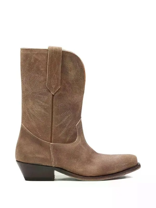 GOLDEN GOOSE Wish Star Low-heel Boots - Grey