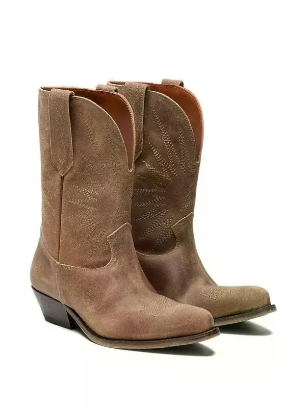 GOLDEN GOOSE Wish Star Low-heel Boots - Grey