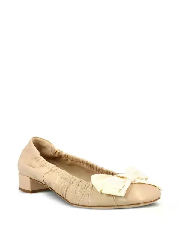 Prada Ruched Pumps With Bow