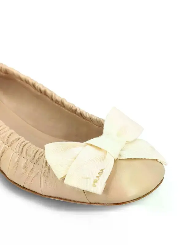 Prada Ruched Pumps With Bow
