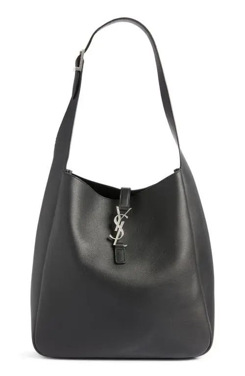 Saint Laurent Large 5 À 7 Leather Hobo Bag - Noir