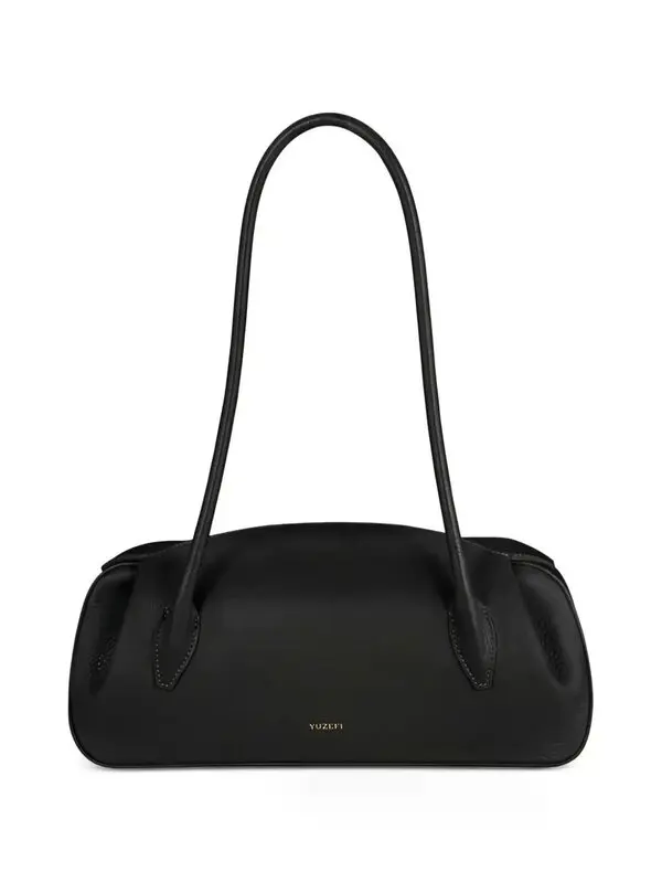 Yuzefi Leather Oyster Shoulder Bag - Black
