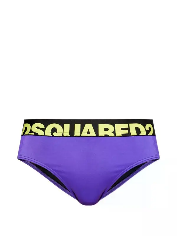 Dsquared2 Logo Waistband Swimming Trunks - Purple