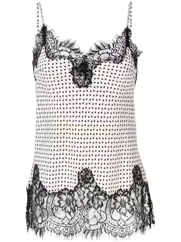 Gold Hawk Lace Detail Top
