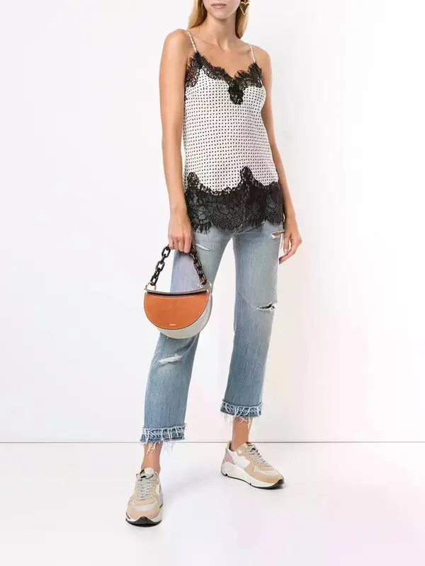 Gold Hawk Lace Detail Top