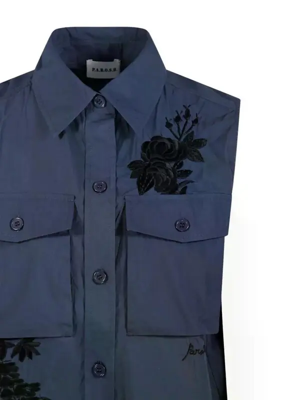 P.a.r.o.s.h Floral Embroidered Shirt - Blue