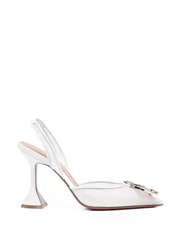 Amina Muaddi Begum Embellished Slingback Pumps