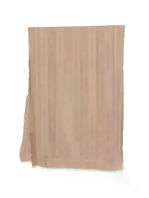 Elisabetta Franchi Logo-pattern Scarf - Neutrals