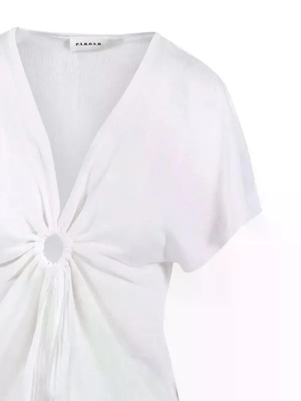 P.a.r.o.s.h Ring Tie Top - White