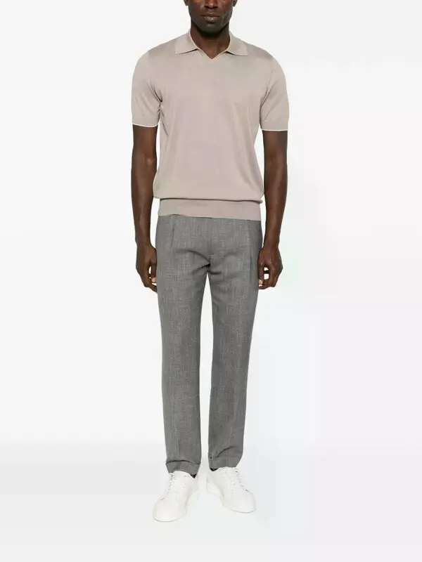 BERWICH Pleated Trousers With Cuffed Hem