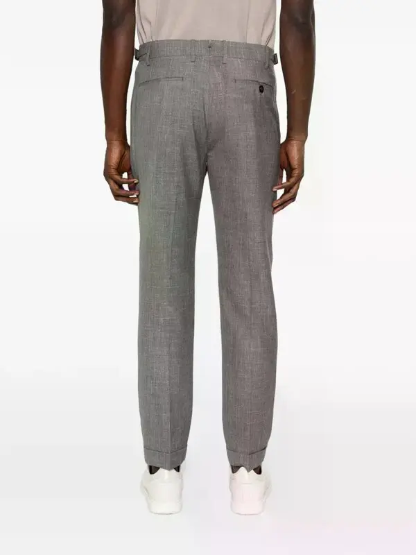 BERWICH Pleated Trousers With Cuffed Hem