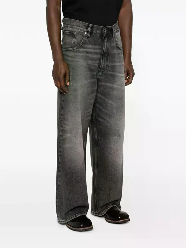 SUNFLOWER Topstitching Wide-leg Jeans