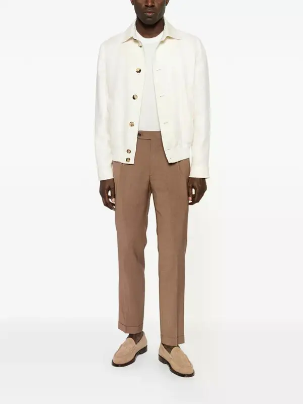 Brunello Cucinelli Polo-collar Bomber Jacket - Neutrals