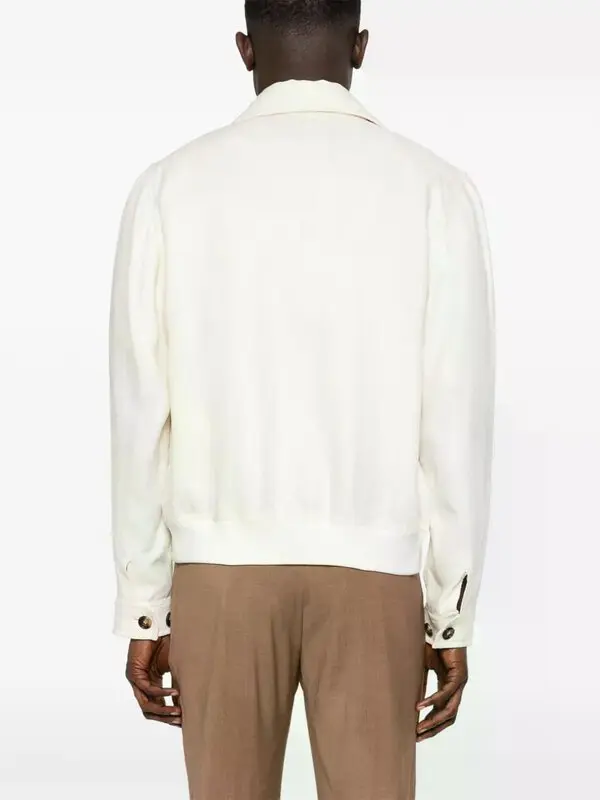 Brunello Cucinelli Polo-collar Bomber Jacket - Neutrals