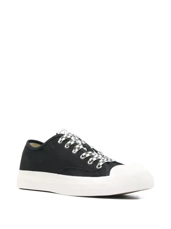 Kenzo Lace-up Cotton Sneakers - Black