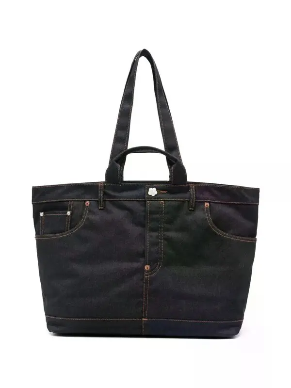 Kenzo Floral-appliqué Tote Bag - Blue