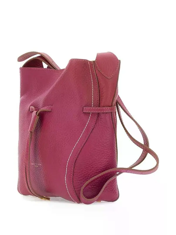GIANNI CHIARINI Sienna Drawstring Leather Shoulder Bag - Pink