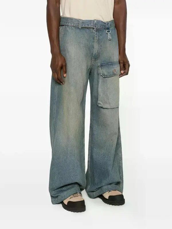 Reese Cooper Belted Trousers With Patch Pockets