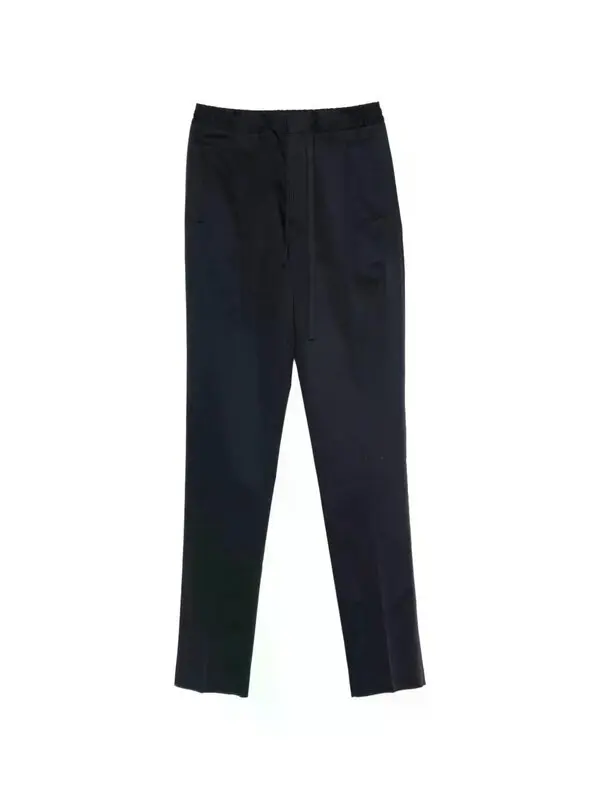 LARDINI Pleated Drawstring Trousers - Black