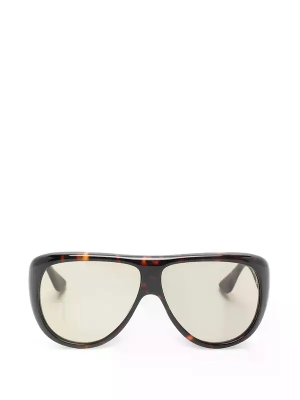 PORT TANGER Oval-frame Sunglasses - Brown
