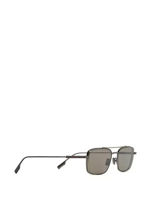 Zegna Rectangle-frame Sunglasses - Silver
