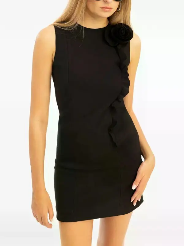 ROTATE BY BIRGER CHRISTENSEN Flower Ruffled Mini Dress