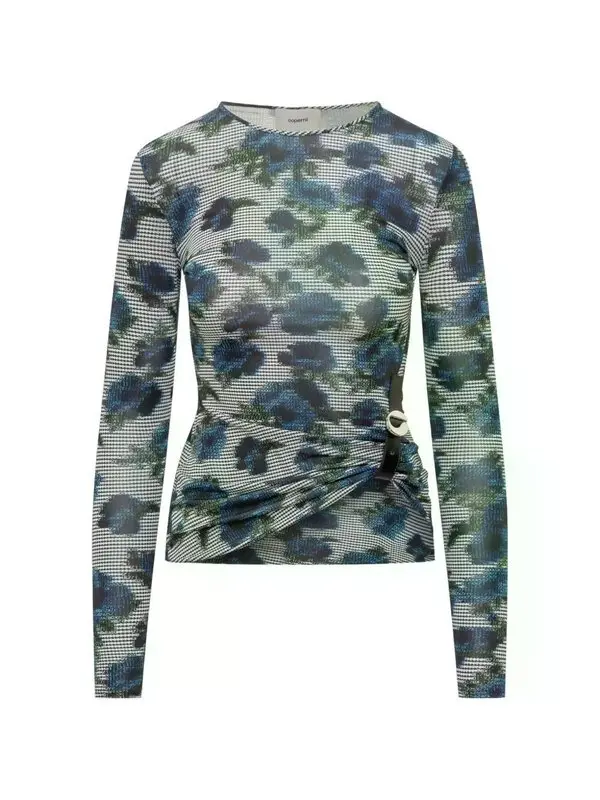Coperni Floral-print Long-sleeve Top