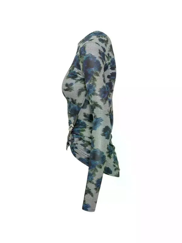 Coperni Floral-print Long-sleeve Top