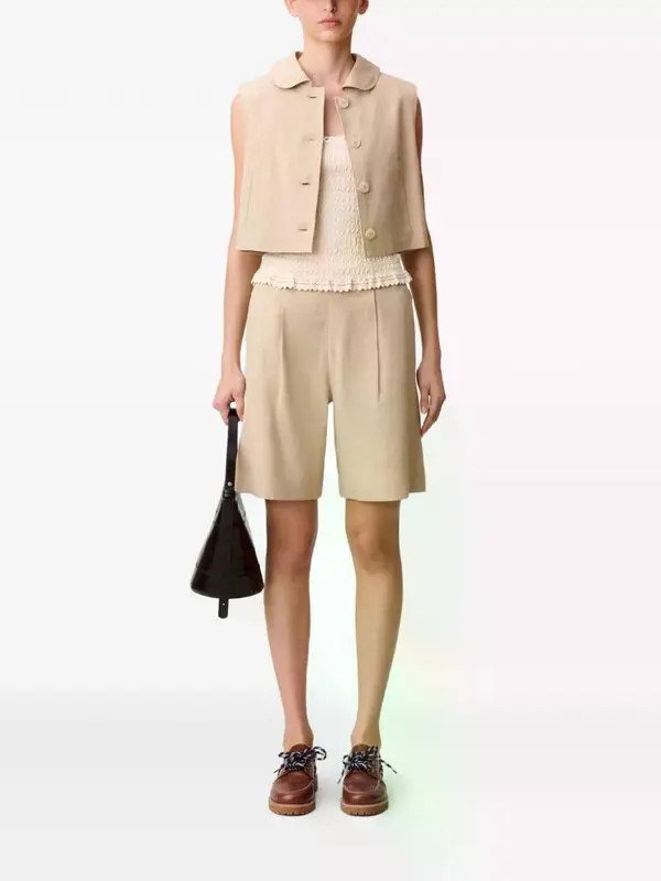 Claudie Pierlot Sleeveless Peter Pan Collar Gilet