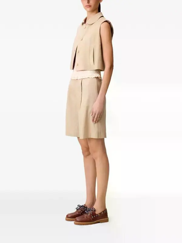 Claudie Pierlot Sleeveless Peter Pan Collar Gilet