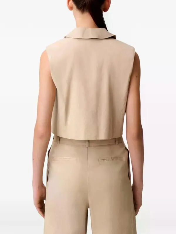 Claudie Pierlot Sleeveless Peter Pan Collar Gilet